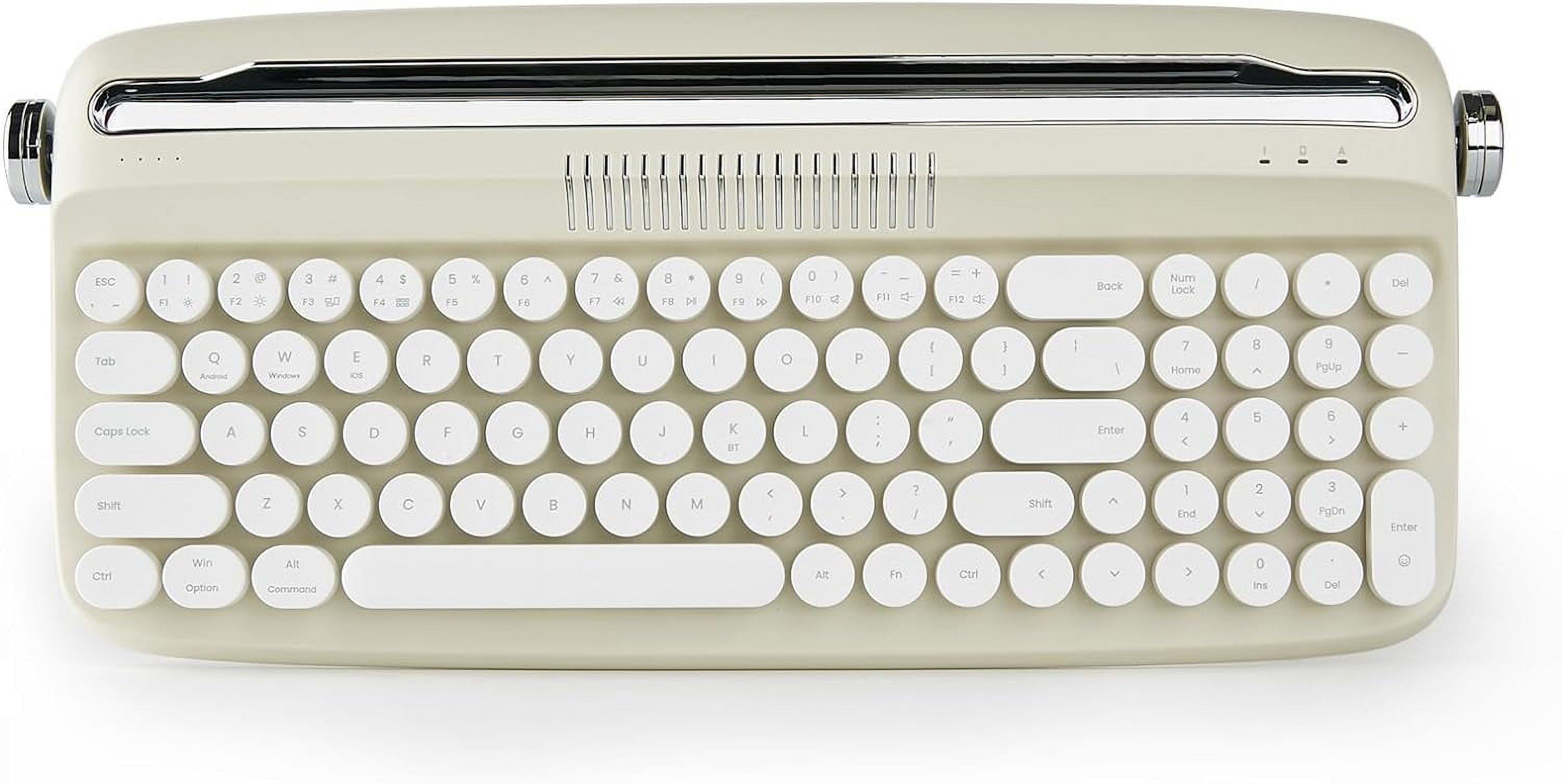 Upgraded Wireless Keyboard, Retro Keyboard Typewriter Style with ...