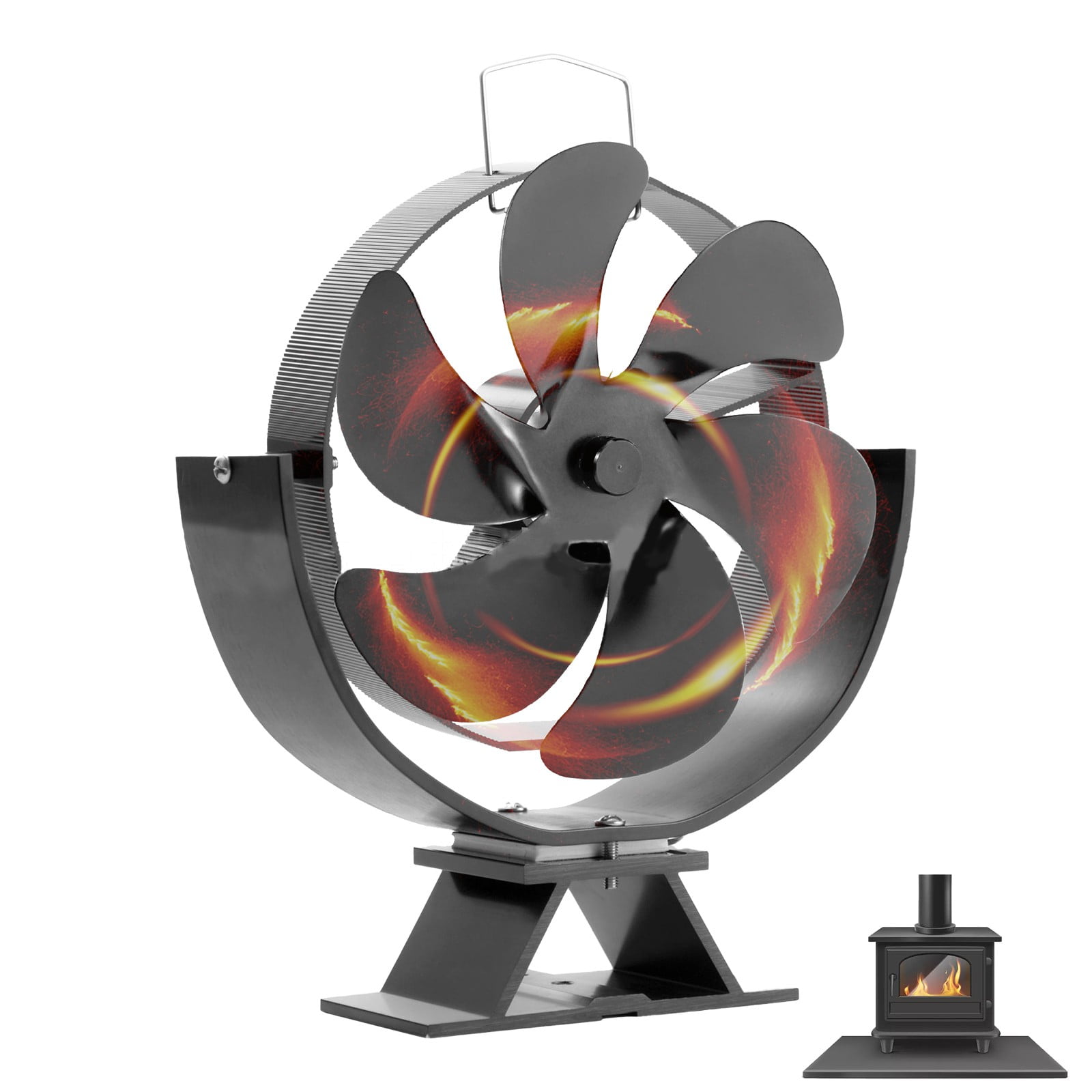 Upgraded adjustable angle new fireplace fan multi-angle adjustable 6 ...
