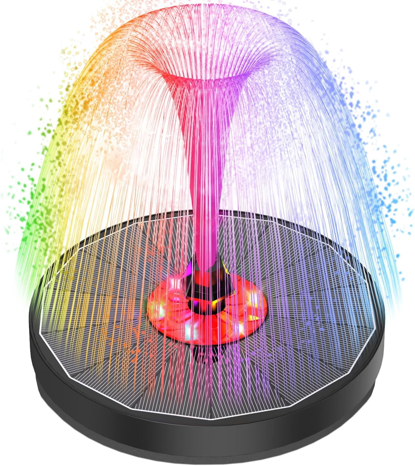 Upgraded version of solar fountain, solar water basin fountain, glass ...