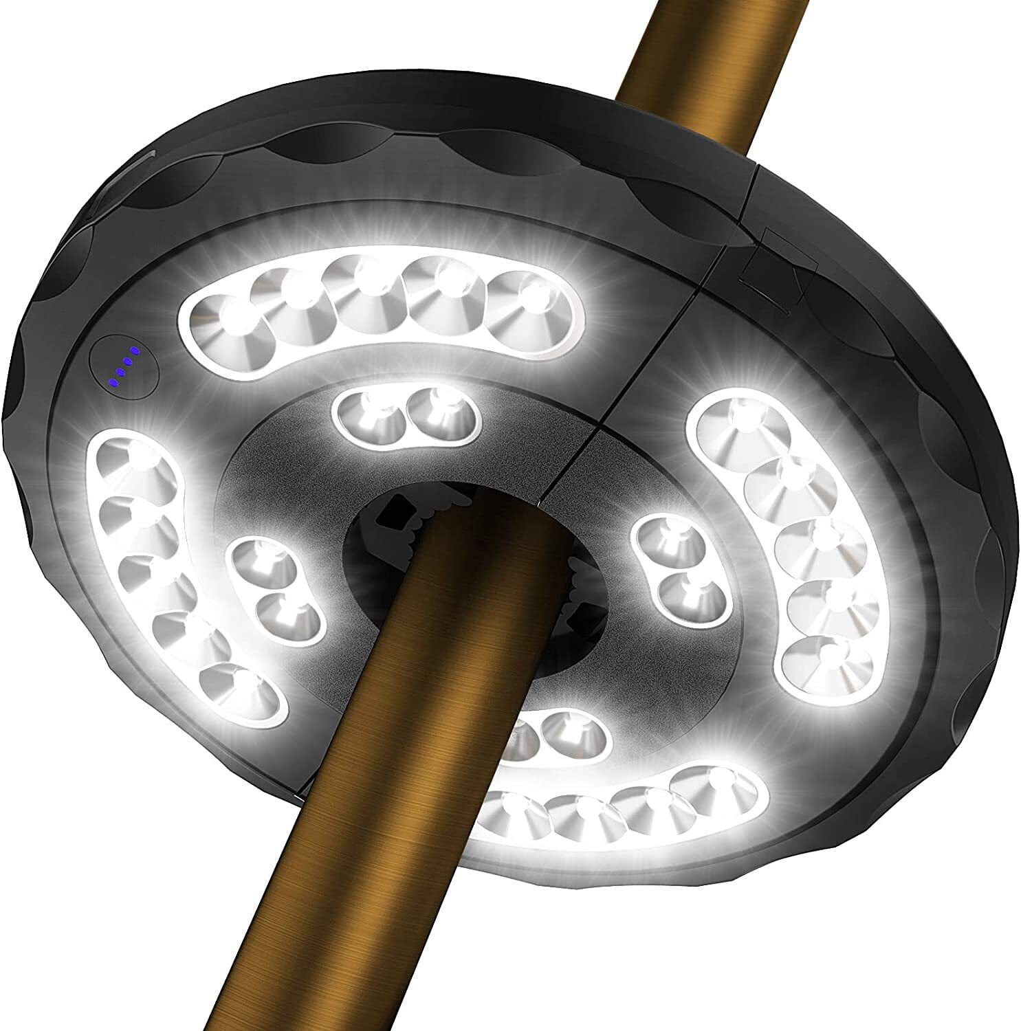 Upgrades 28LED Patio Umbrella Lights, Rechargeable Cordless Led Light ...