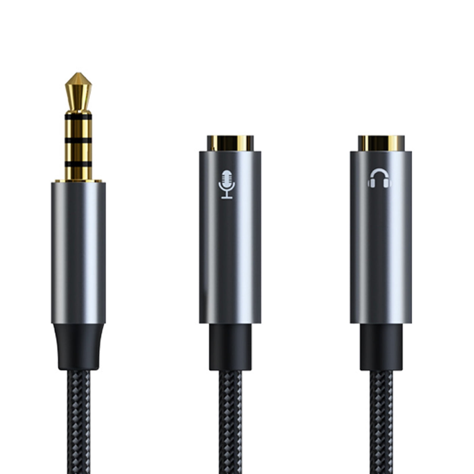 Upgrades 3.5mm TRRS to Double Sound & Mic Splitter Gaming Headset ...