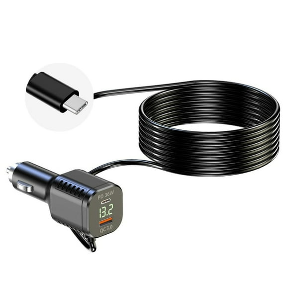 Upgrades Car Power Adapter Small USB Cable Fast Charging Adapter 3.5M ...