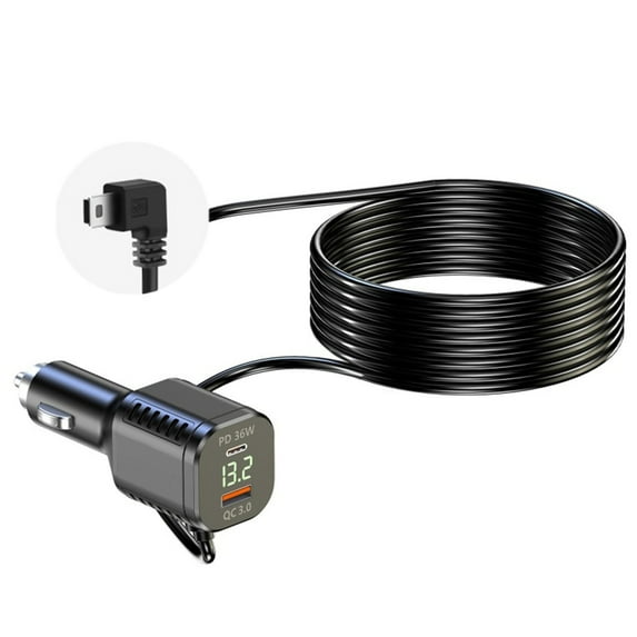 Upgrades Car Power Adapter Small USB Cable Fast Charging Adapter 3.5M ...