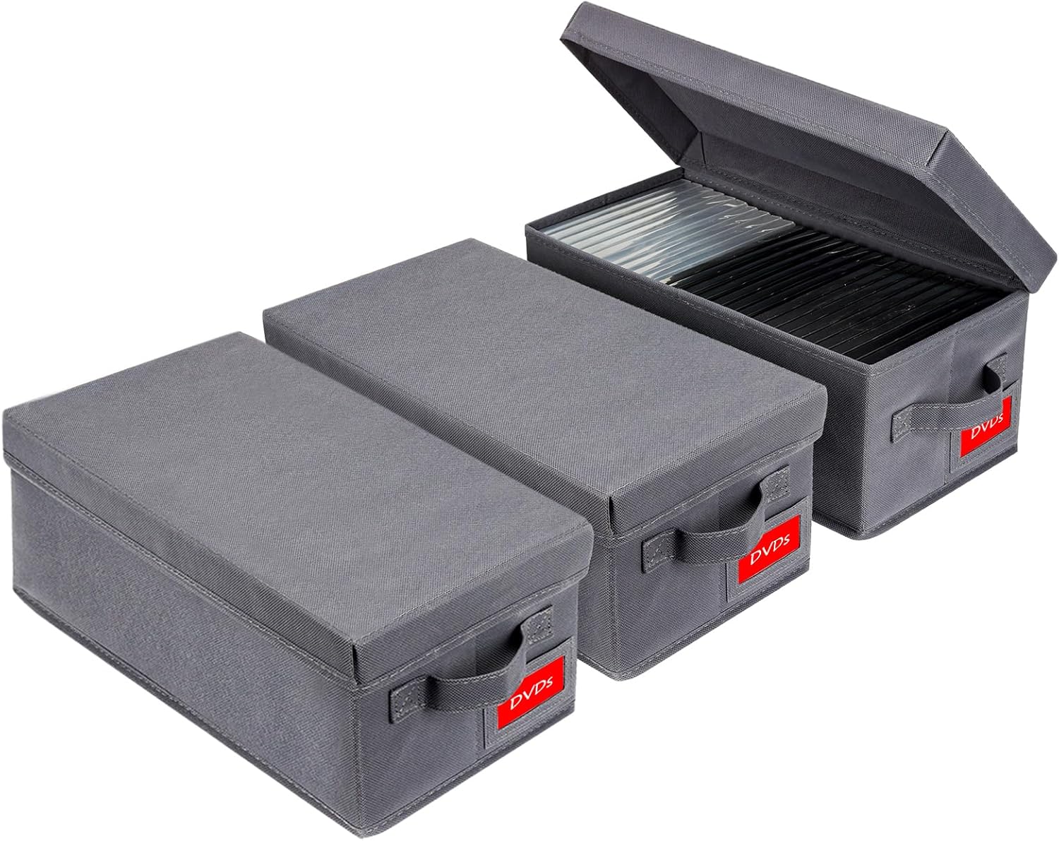 Upgrades DVD Storage Box - Perfect DVD Case Storage Solution, Stackable ...