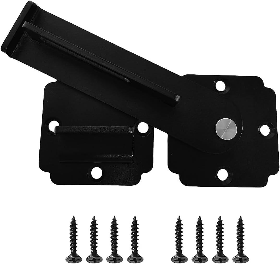 Upgrades Gate Latch Lock with Padlock Hole, Heavy Duty Double Gate ...