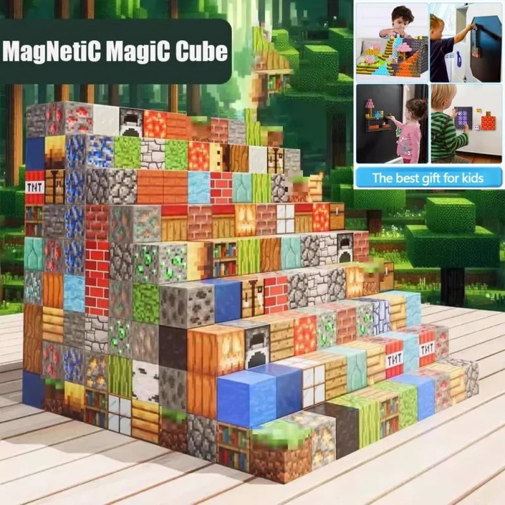 Upgrades Magnetic Building Blocks Toy Build Mine Magnet World Set for ...