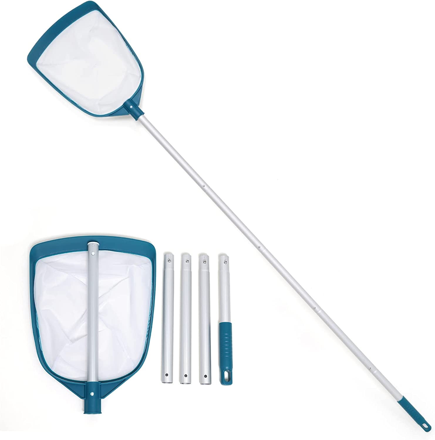 Upgrades Swimming Pool Telescopic Leaf Net Skimmer Rake with Adjustable ...