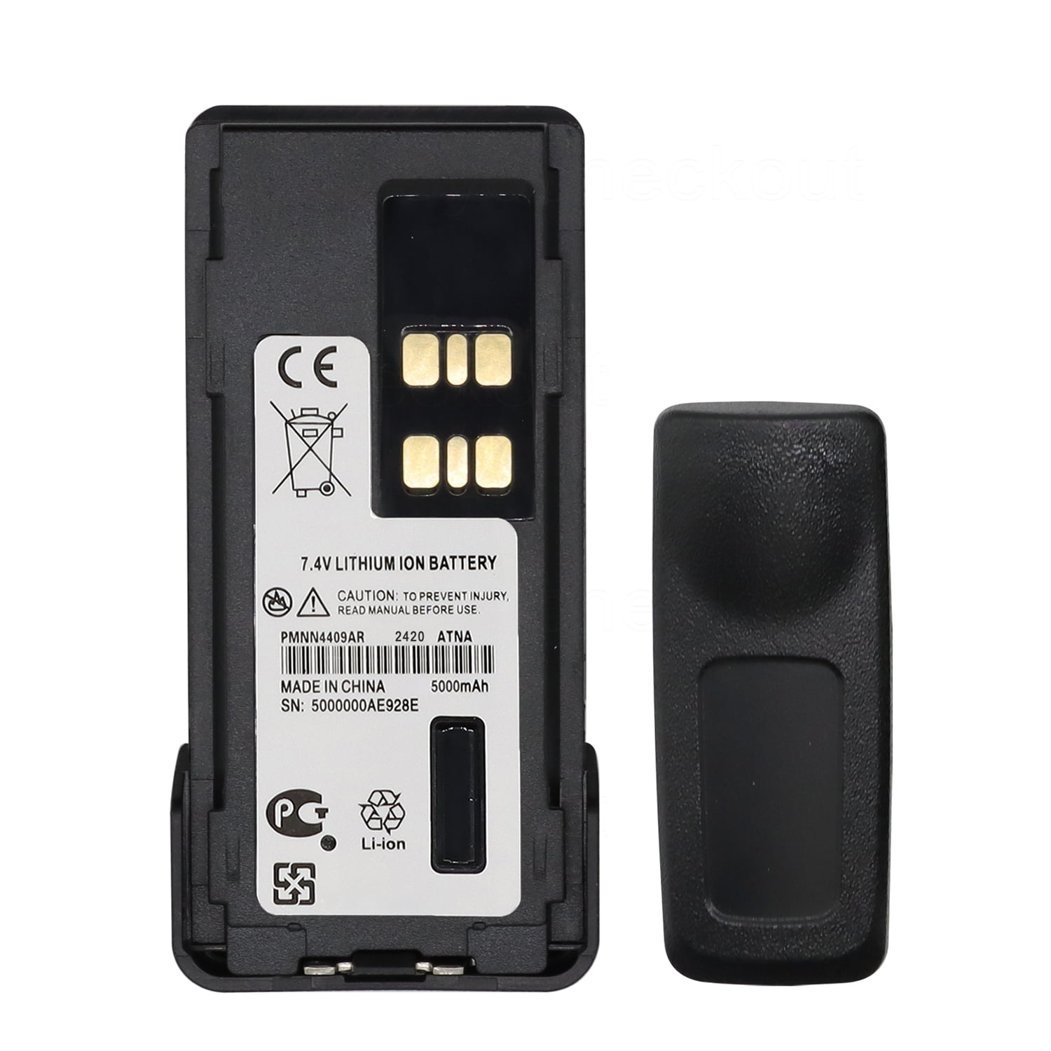 Upgrades Vision 5000mAh PMNN4409 5000mAh Battery For Motorola Two-way ...
