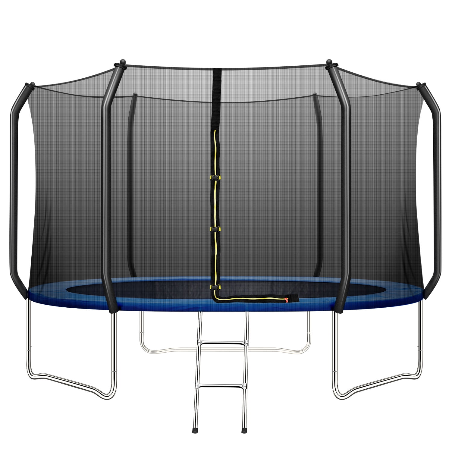 10ft Upgraded Trampoline with Ladder, Safety Enclosure Net, Heavy Duty ...