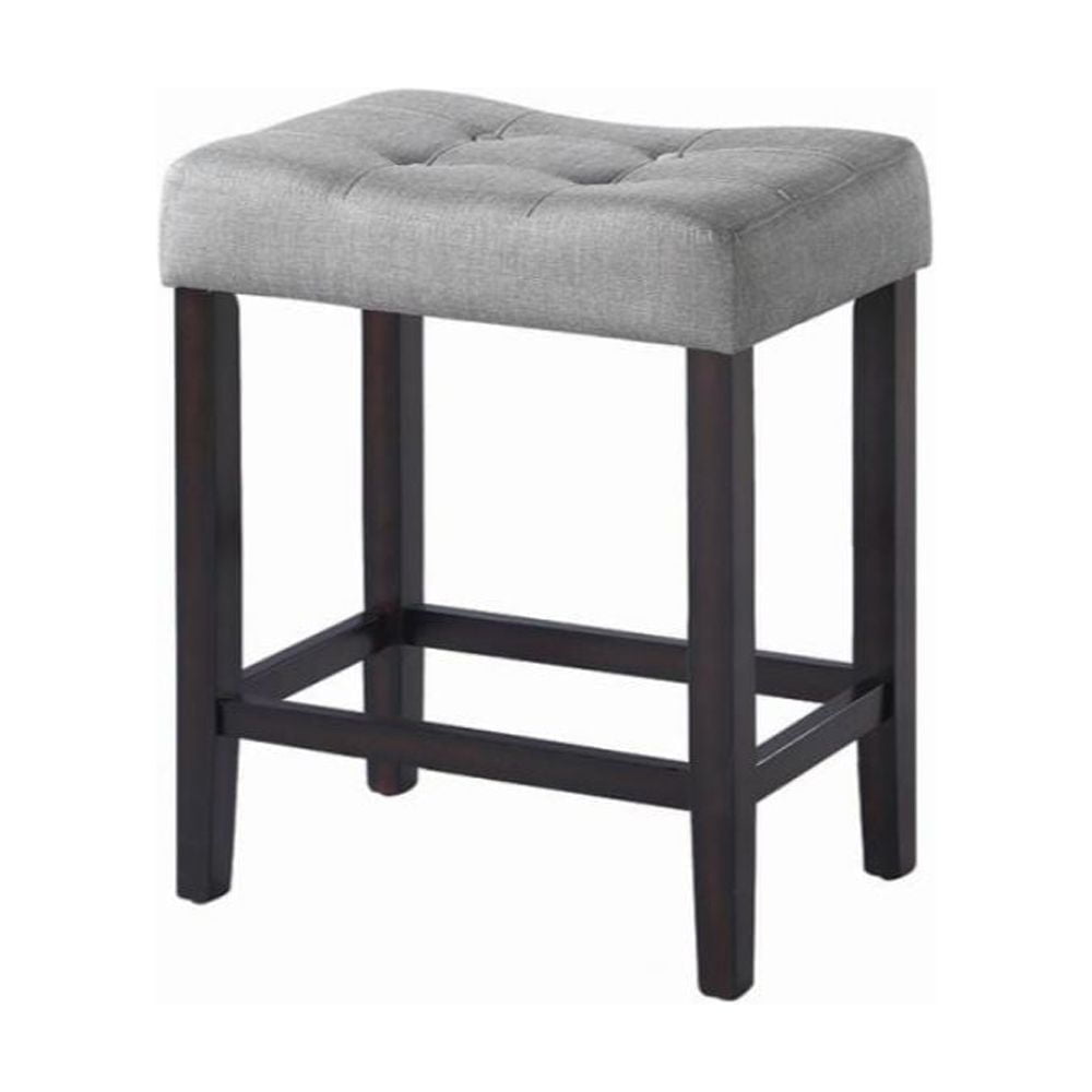 Upholstered Backless Counter Height Stools Grey (Set of 2) - Walmart.com