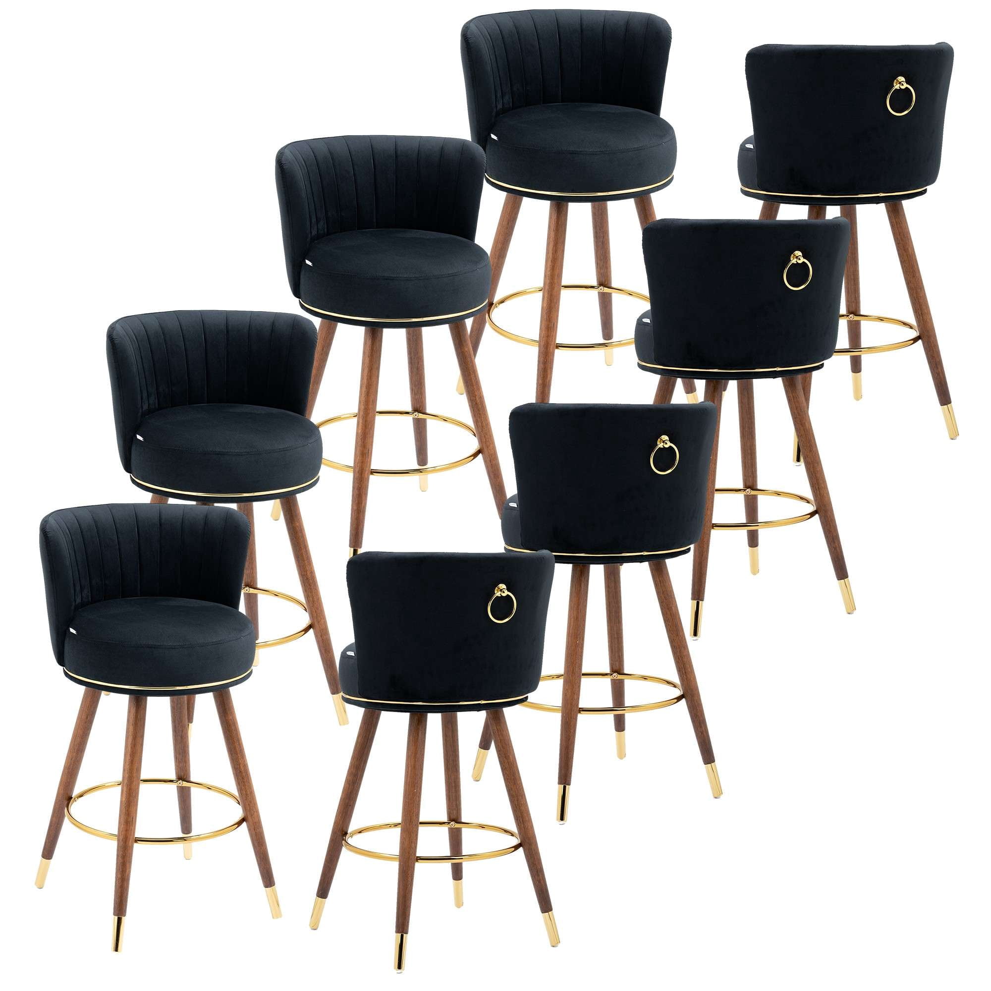 Upholstered Bar Stools, Upholstered Tufted Counter Height Bar Stool ...