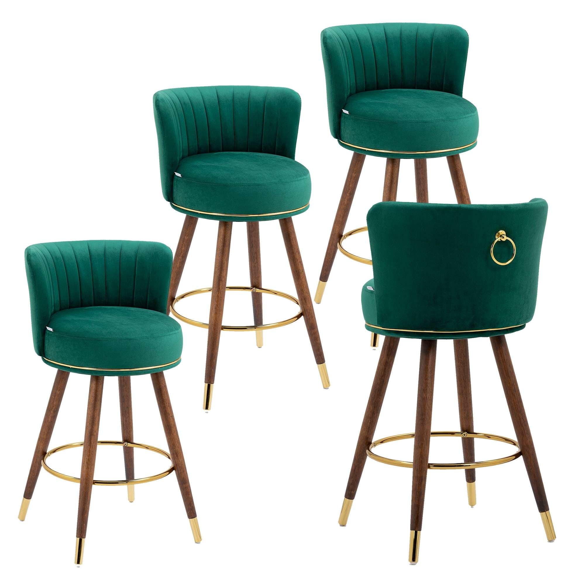 Upholstered Bar Stools, Upholstered Tufted Counter Height Bar Stool ...