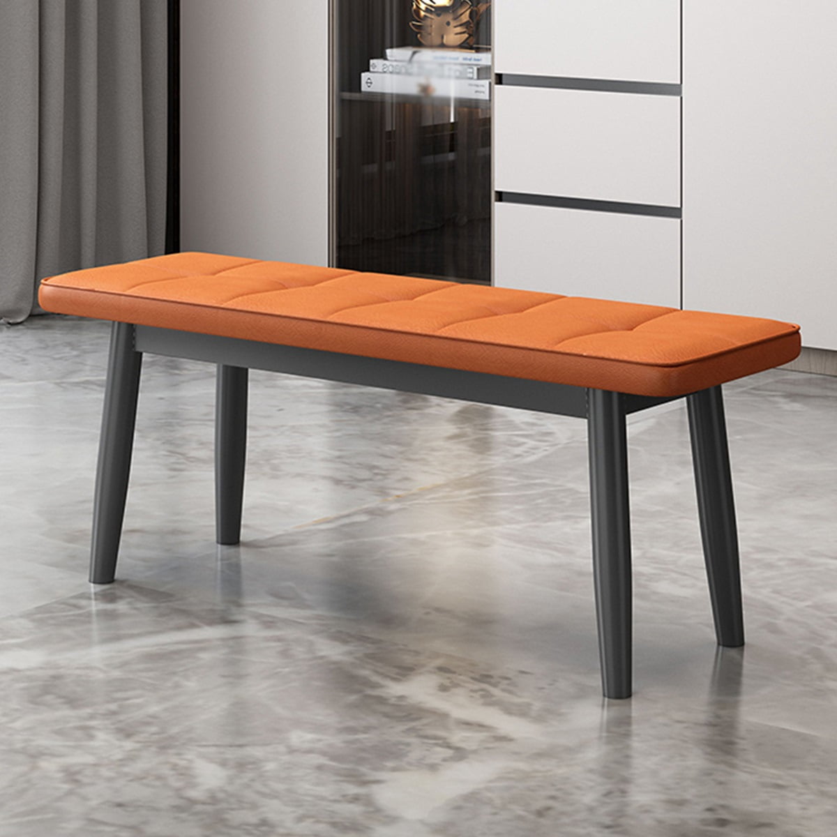 Upholstered Bench For Bedroom End Of Bed, 31.5 Inch Entryway Bench For ...