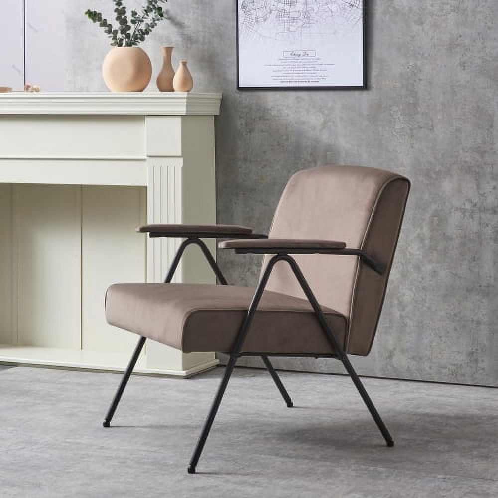 Upholstered Cloth Leisure Accent Chair, Velvet Arm Chair recliner with ...