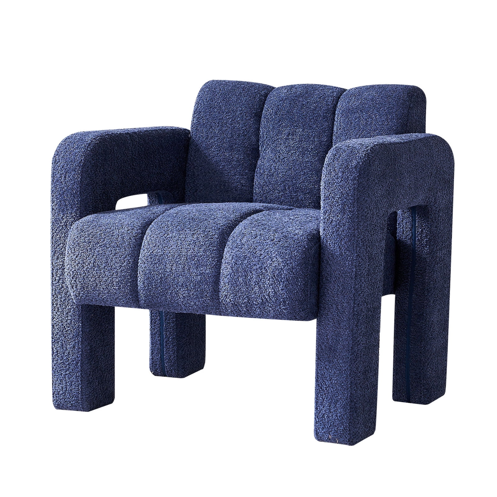 Upholstered Comfy Wide Armchair Accent Chair 31.10" Wide Boucle Modern ...