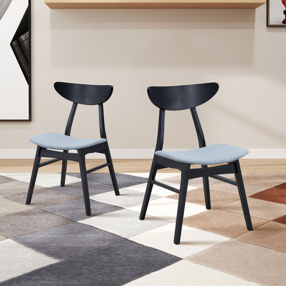 Upholstered Dining Chairs Set of 2, Wooden Kitchen Side Chairs with ...