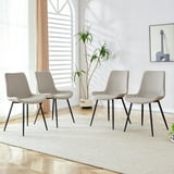 Upholstered Dining Chairs Set of 4, Modern Faux Leather Kitchen Chairs ...