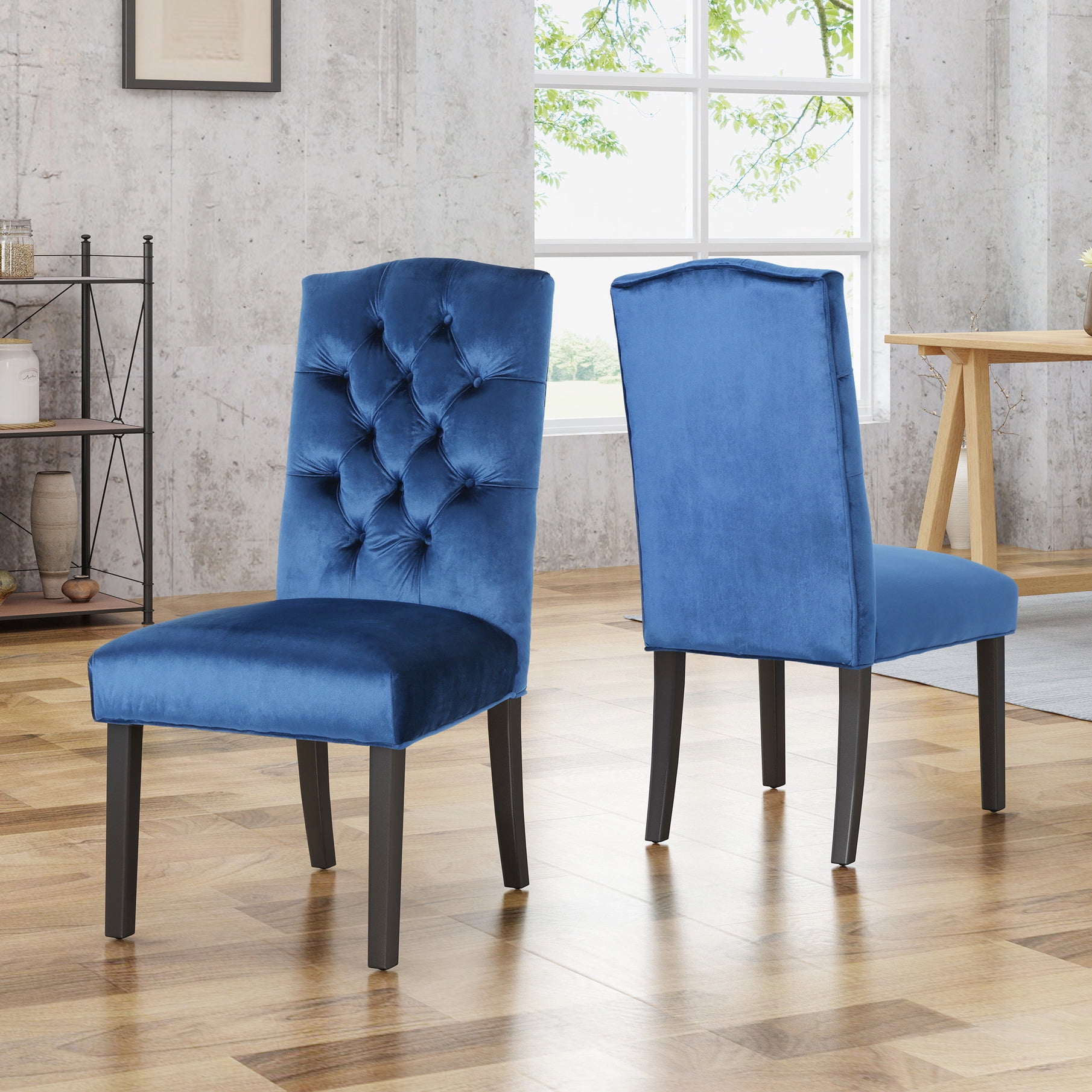 Upholstered Dining Chairs / Tufted Seat Back, 41.50 in Tall / Suitable ...