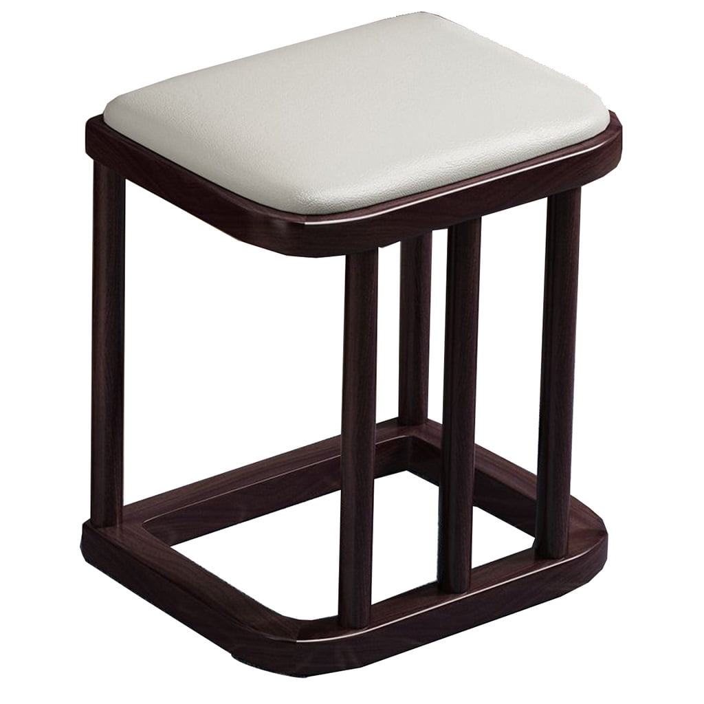 Upholstered Foot Stool Wood Small Ottoman Foot Rest Stackable Ottoman ...
