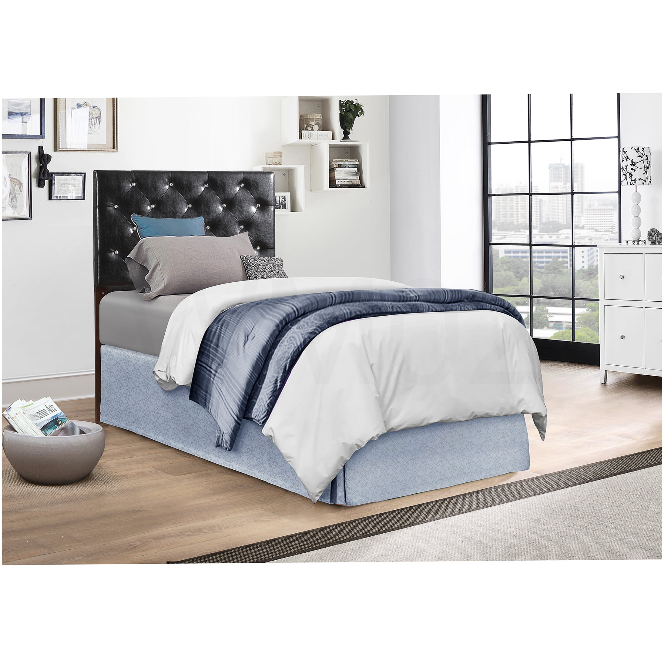 Upholstered Full Size Headboard with Adjustable Height, Button Tufted ...