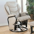 Upholstered Glider Recliner with Ottoman,Beige - Walmart.com