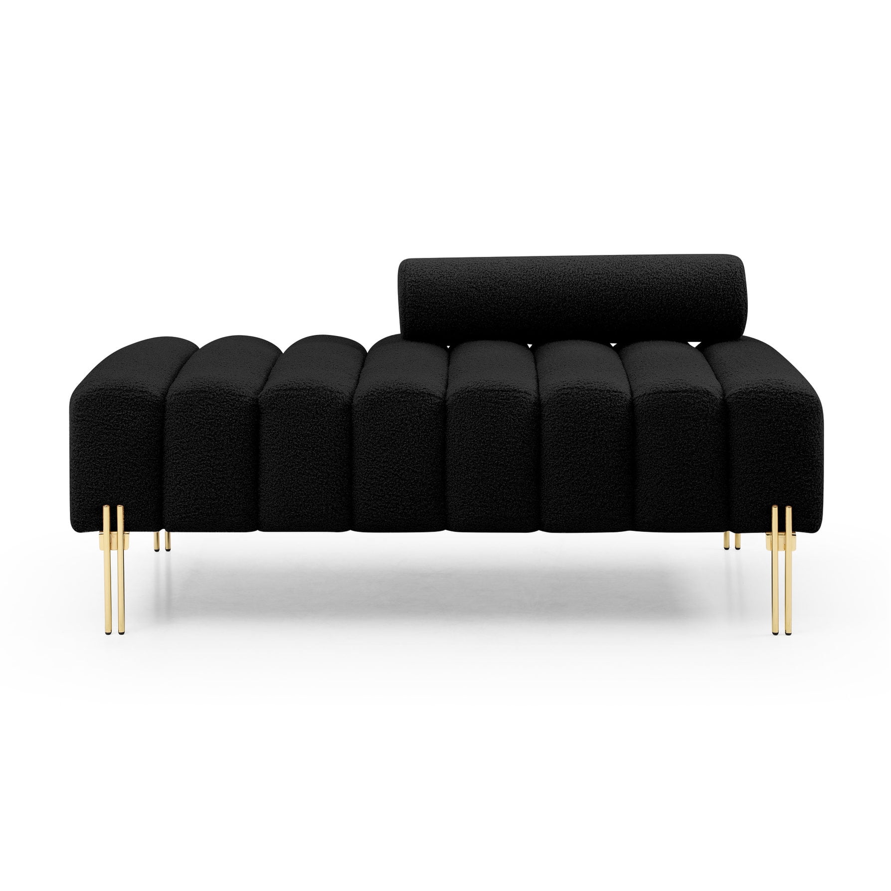 Upholstered Hallway Bench | Premium Sherpa, Stable Wood Structure ...