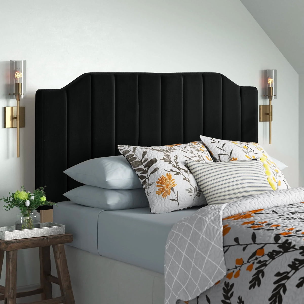 Upholstered Headboard, Adjustable Height Full Headboard, Soft Padded ...