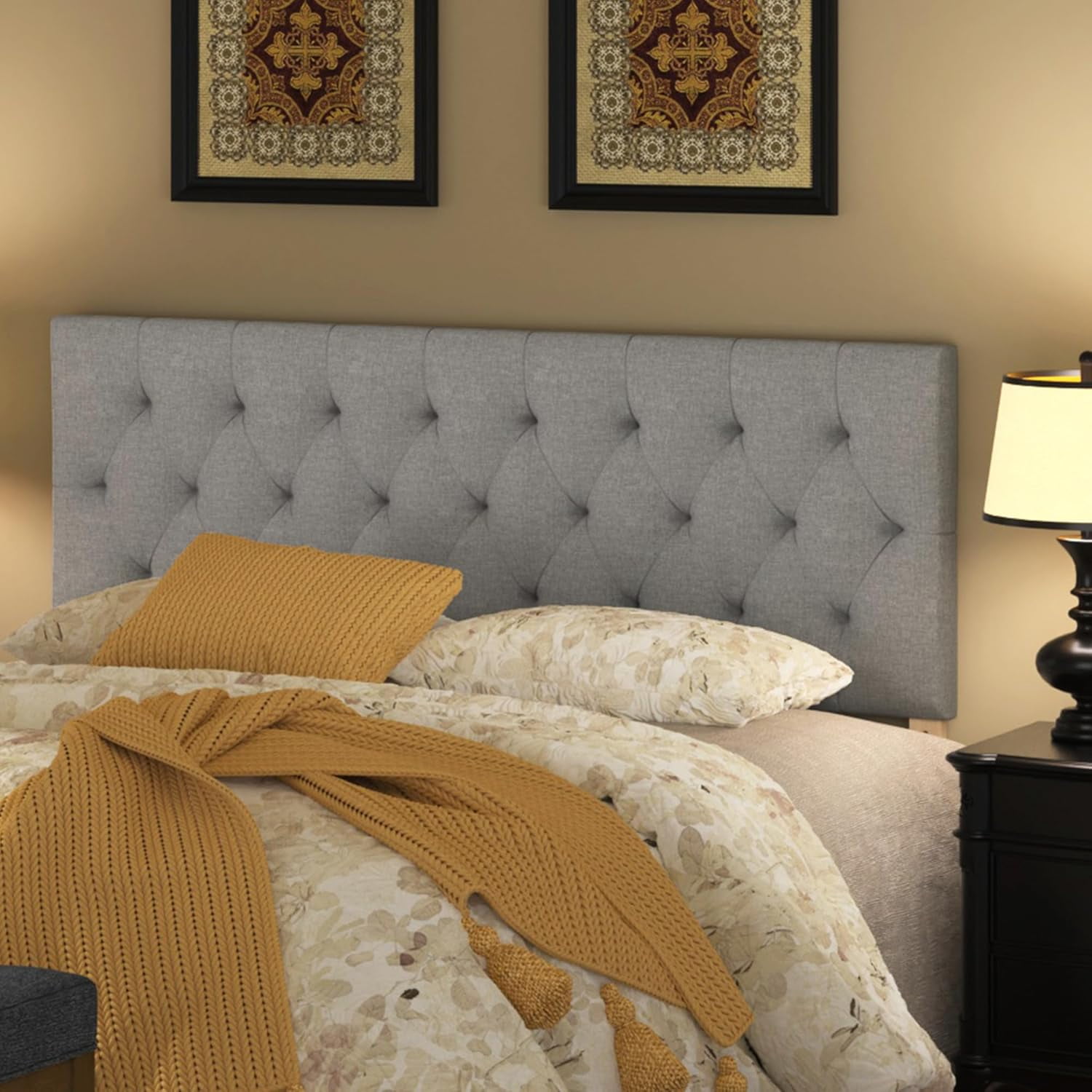 Upholstered Headboard Queen Wall Mounted Headboard for Adjustable Bed ...