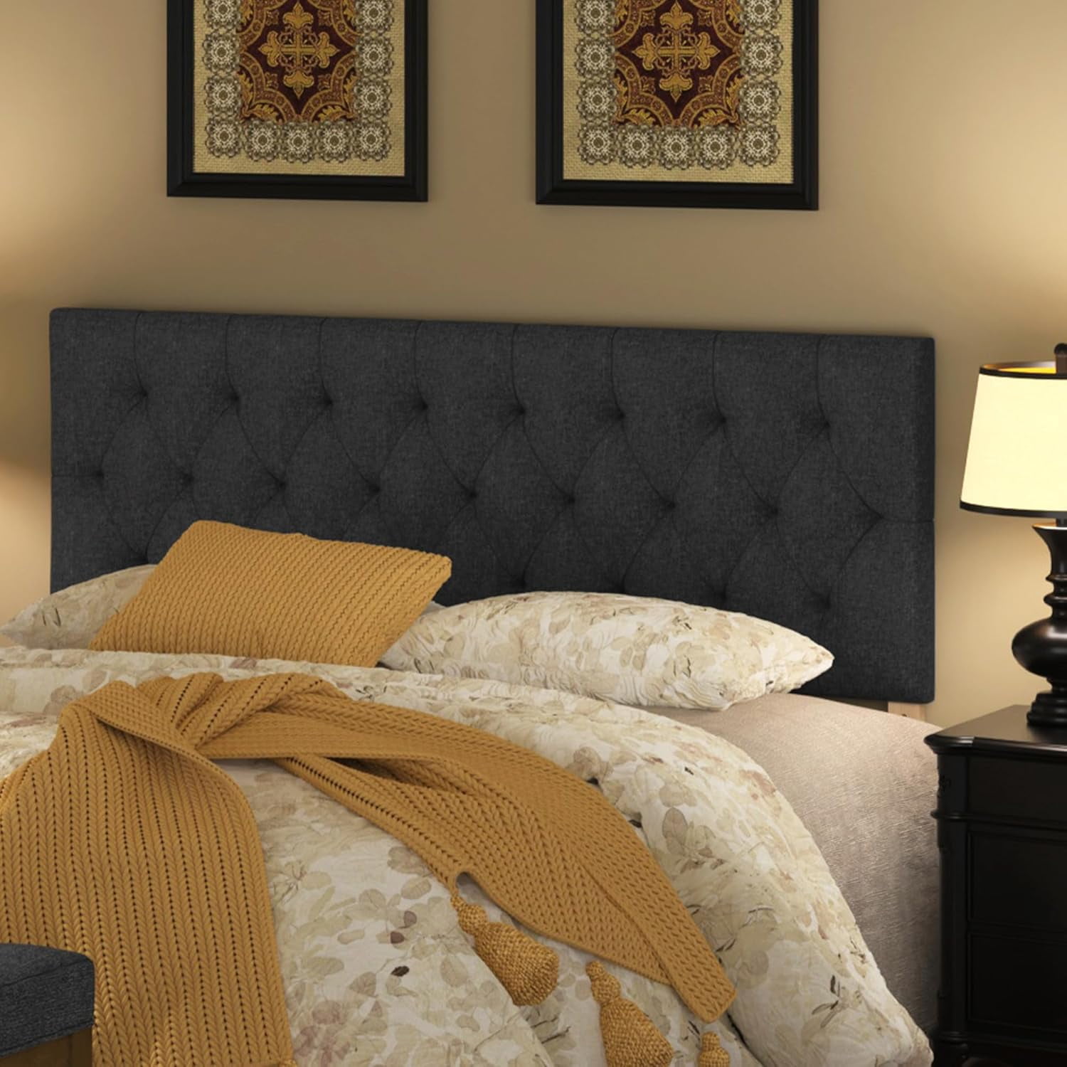 Upholstered Headboard Queen Wall Mounted Headboard for Adjustable Bed ...