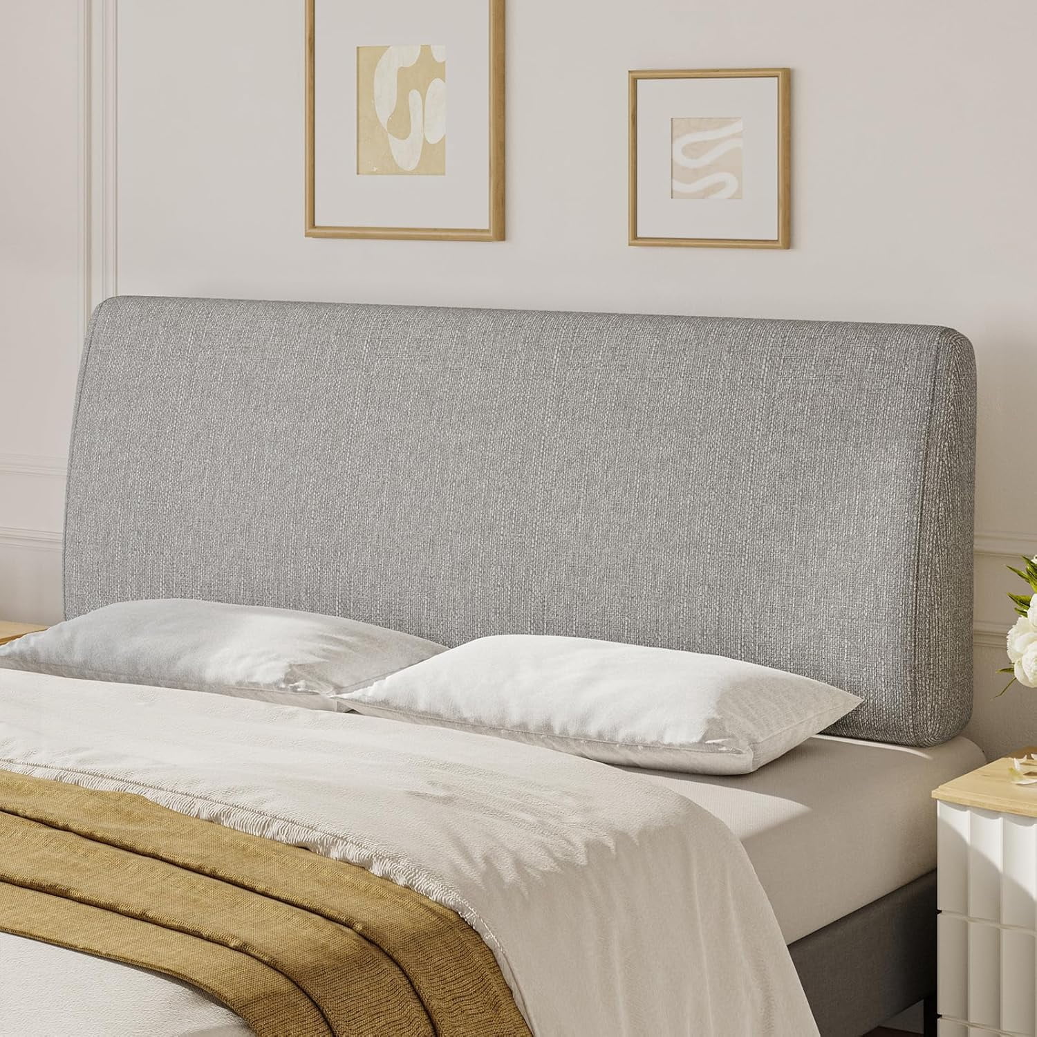 Upholstered Modern Headboard for Queen Size Bed, Height Adjustable and ...