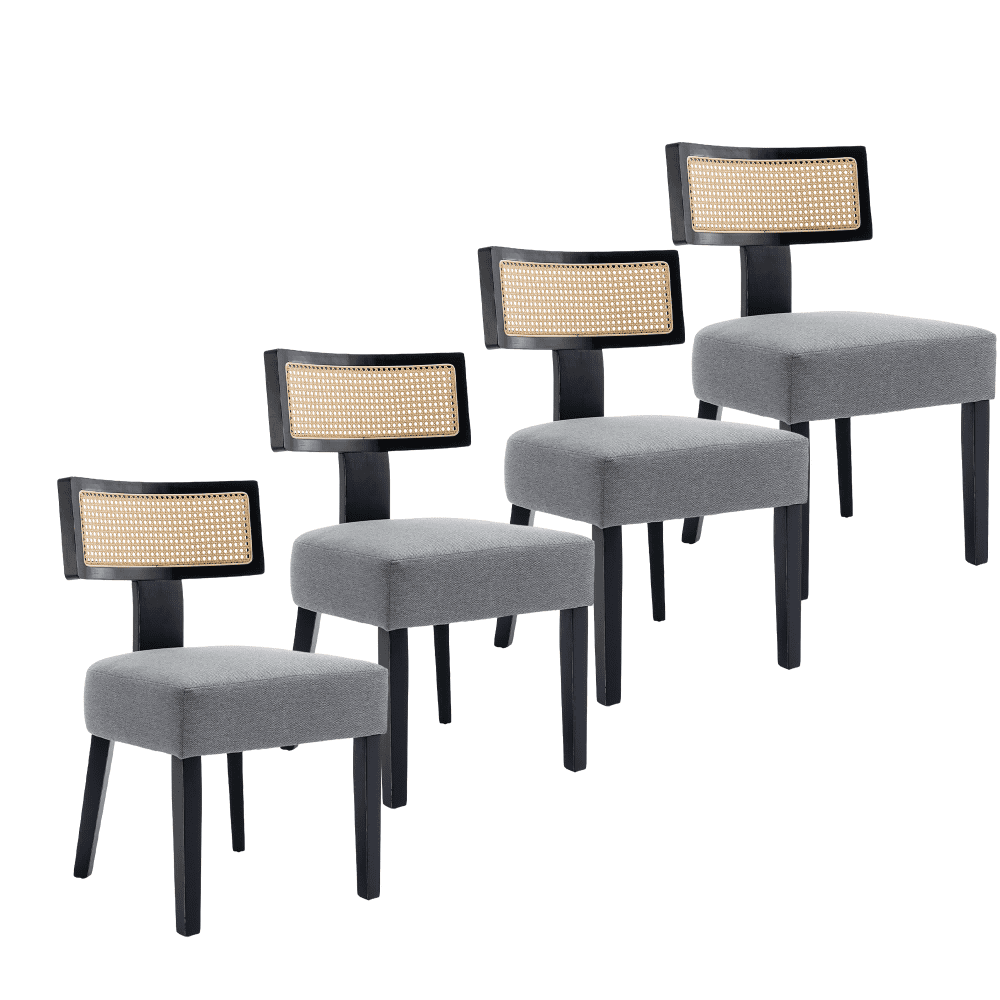 Upholstered Modern Lounge Chair with Solid Wood Legs, Dining Room ...