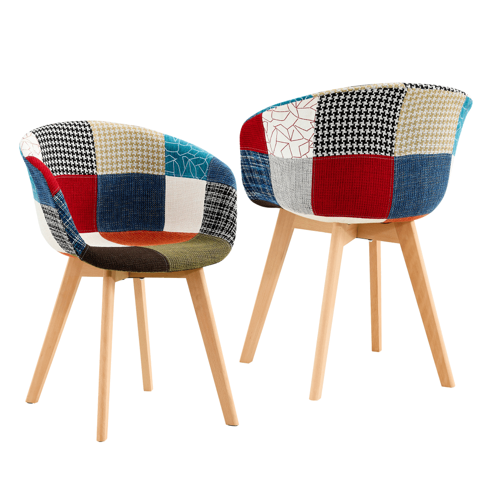 Upholstered Modern Lounge Chair with Solid Wood Legs, Dining Room ...