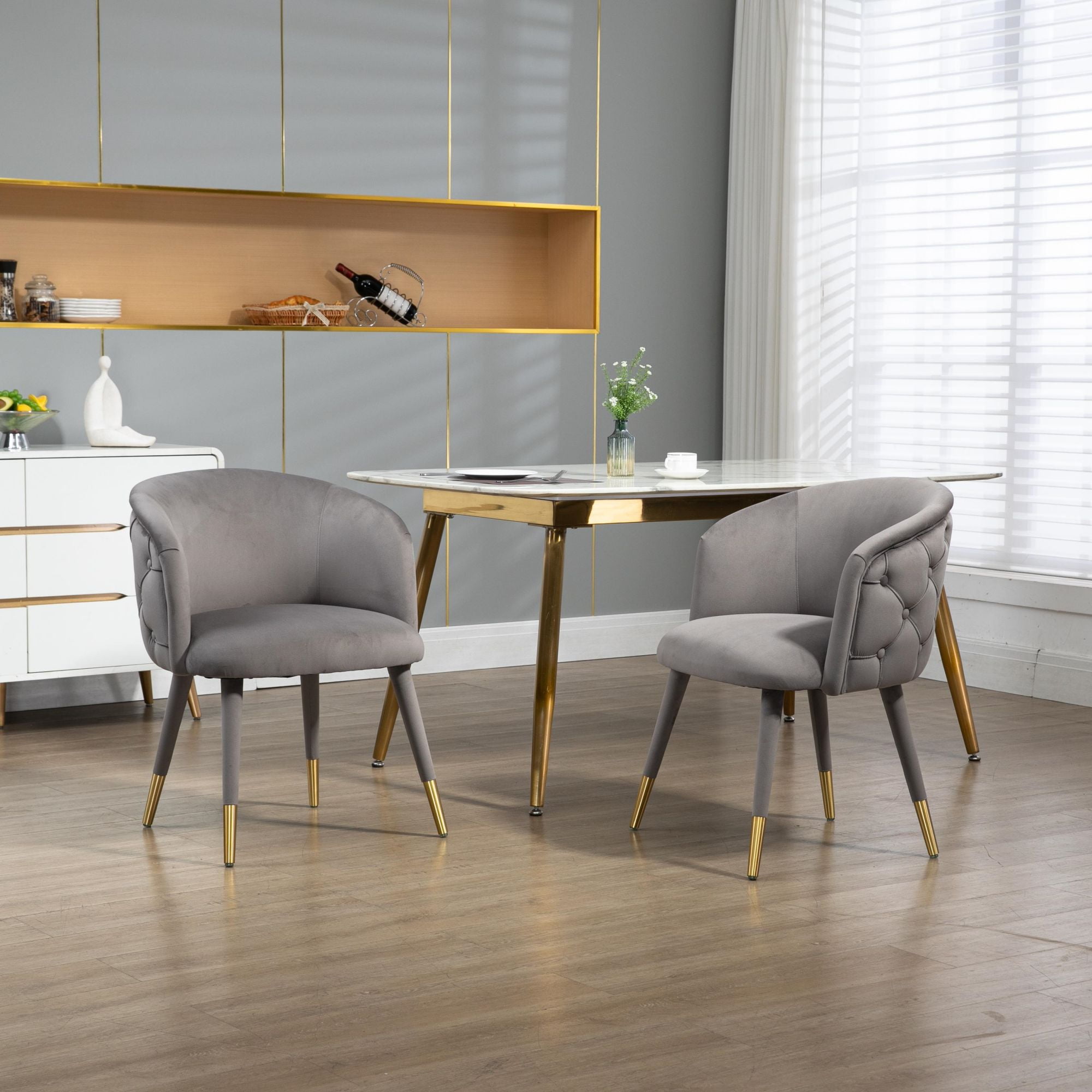 Upholstered Modern Lounge Chair with Solid Wood Legs, Dining Room ...