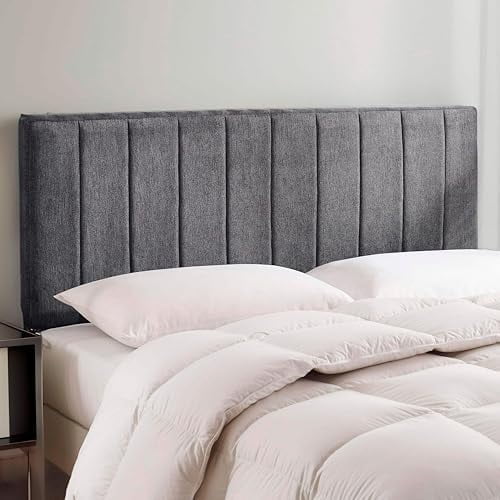 Upholstered Queen Headboard - Easy Assemble Channel Stitched Headboard ...