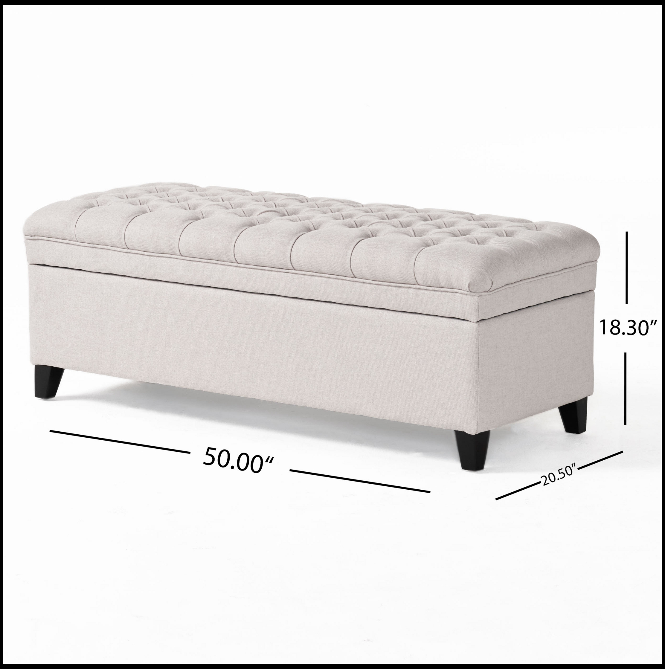 Upholstered Rectangle Storage Ottoman - Walmart.com
