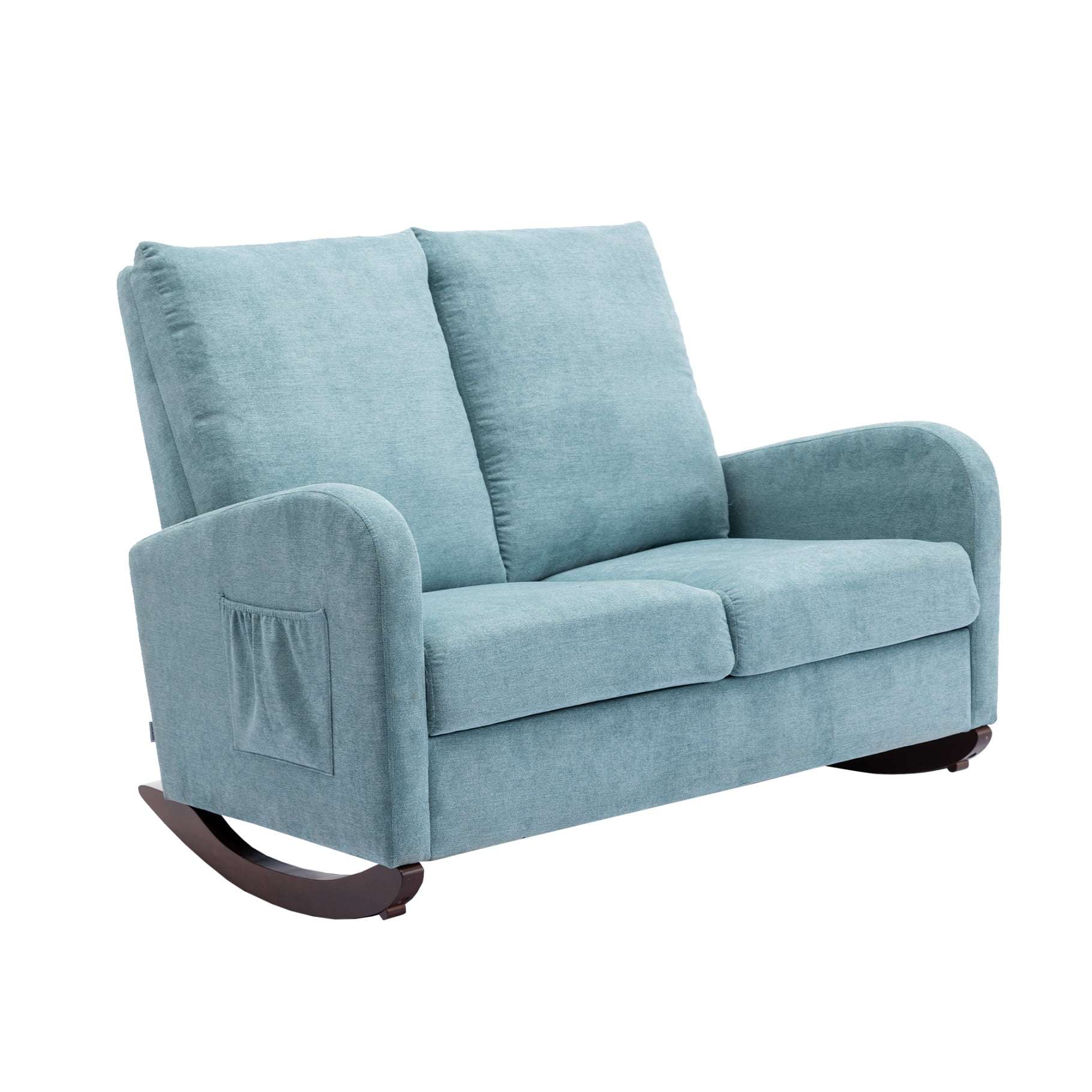 Upholstered Rocking Chair, Velvet Armchair with Upholstered Seat ...