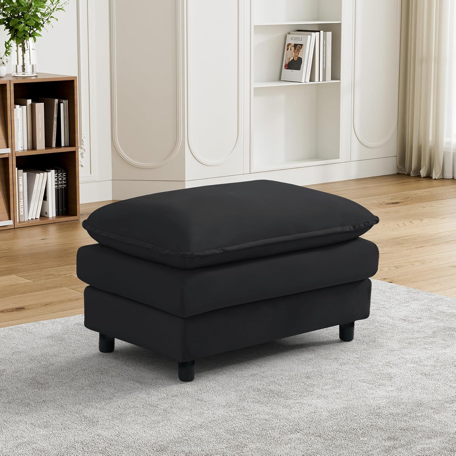 Upholstered Square Couch Ottoman Module for Modular Sectional Sofa ...