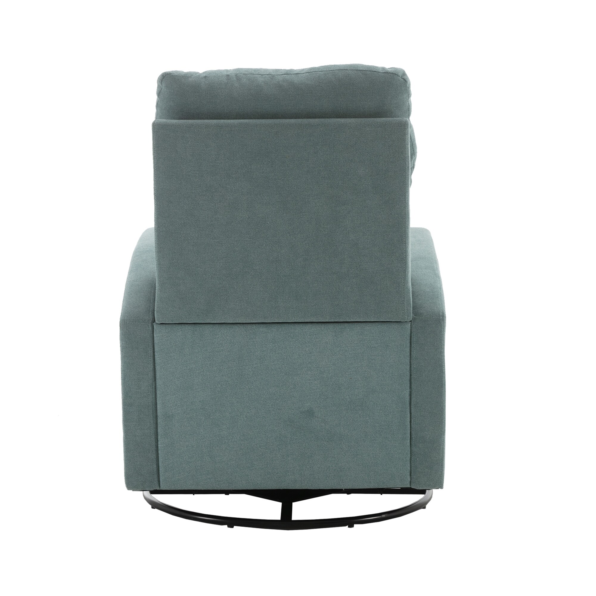 Upholstered Swivel Glider Rocking Chair Light Blue - Walmart.com