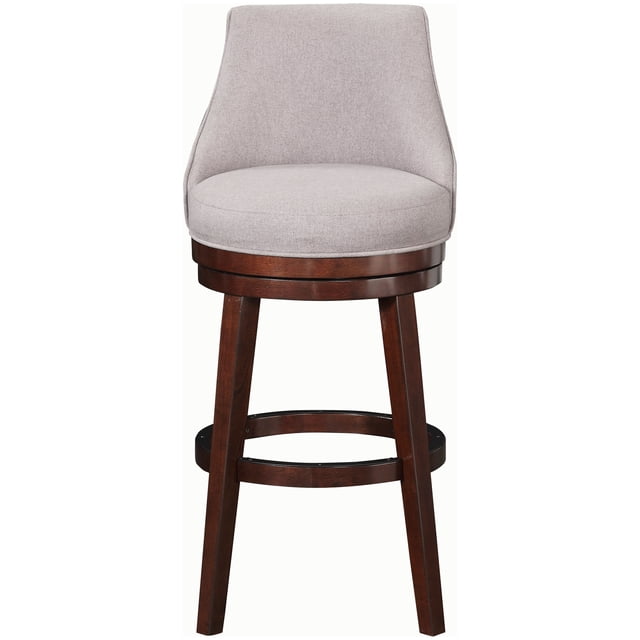 Upholstered Swoop Arm Bar Stool in Soft Grey - Walmart.com
