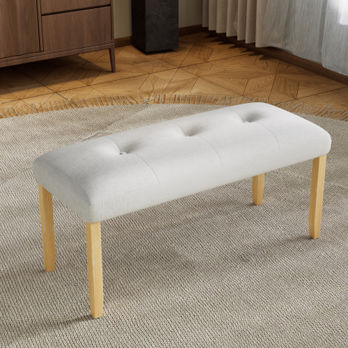 Upholstered Tufted Bench, Modern Bedroom Benches Upholstered Dining ...