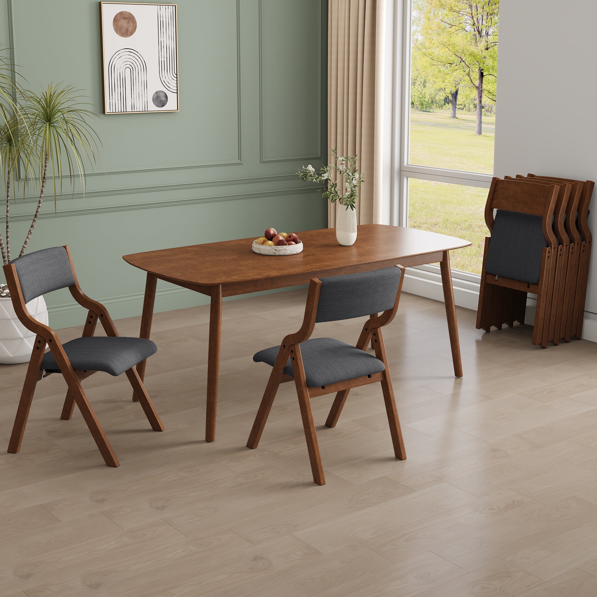 Upholstered folding Dining chair, space saving, easy to carry, Dining ...