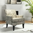 Modern Upholstery Armchair for Small Spaces with Black Wood Legs ...