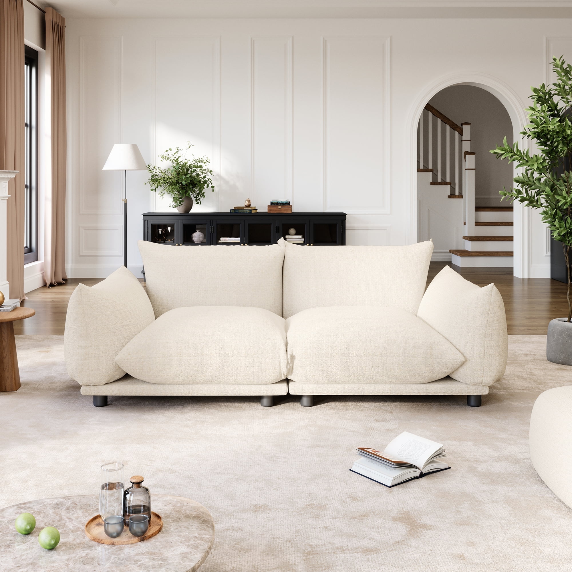 Indecor Home 73.2" Modular Couches and Sofas 2 Seater Sectional Sofa ...