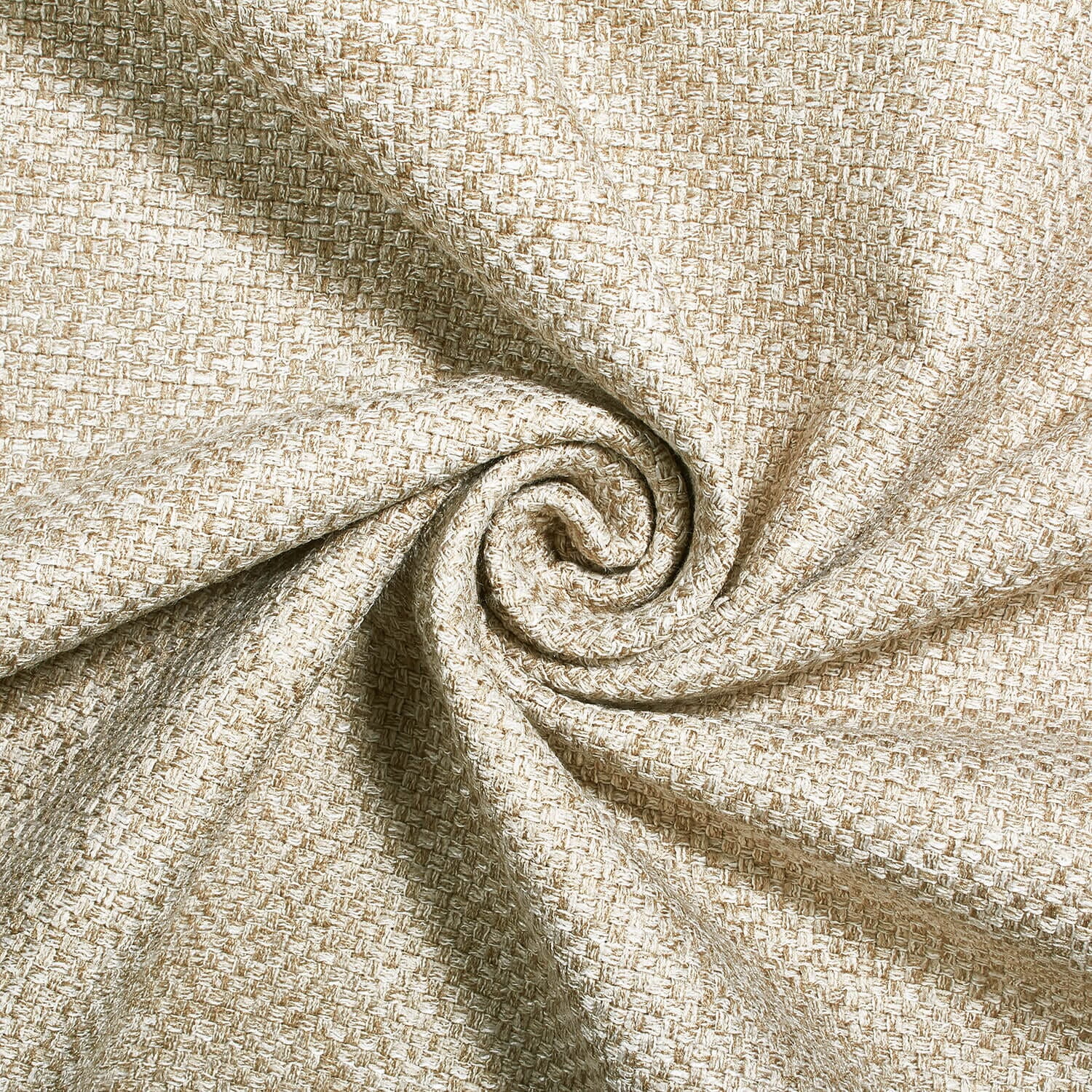 Upholstery Tweed w/ Felt Backing - Beige 56/57" Polyester Fabric By The ...