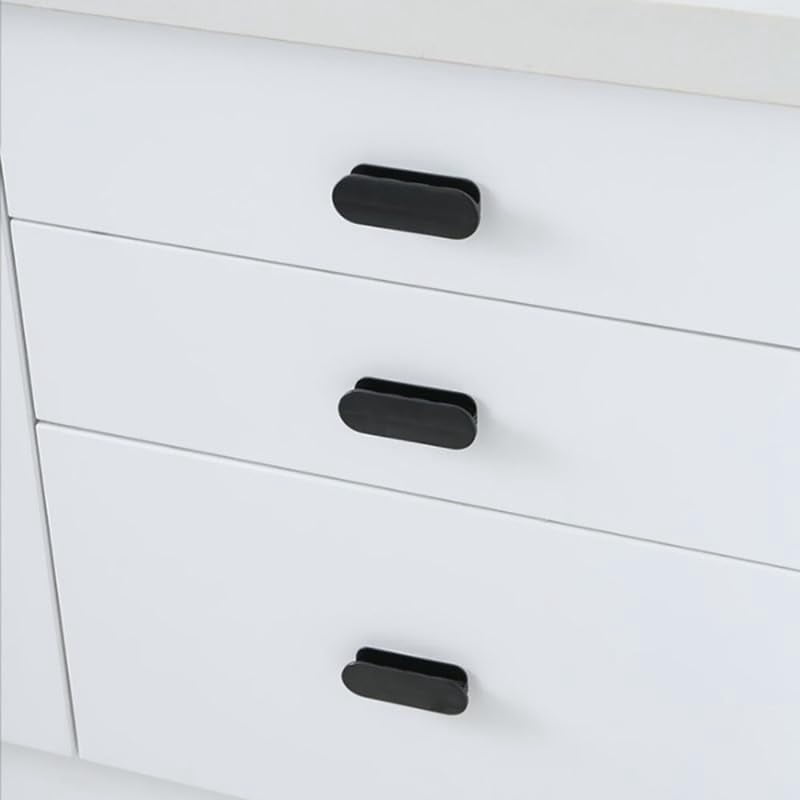 Upkaranwale Self Adhesive Peel and Stick Black Plastic Handles Pull ...