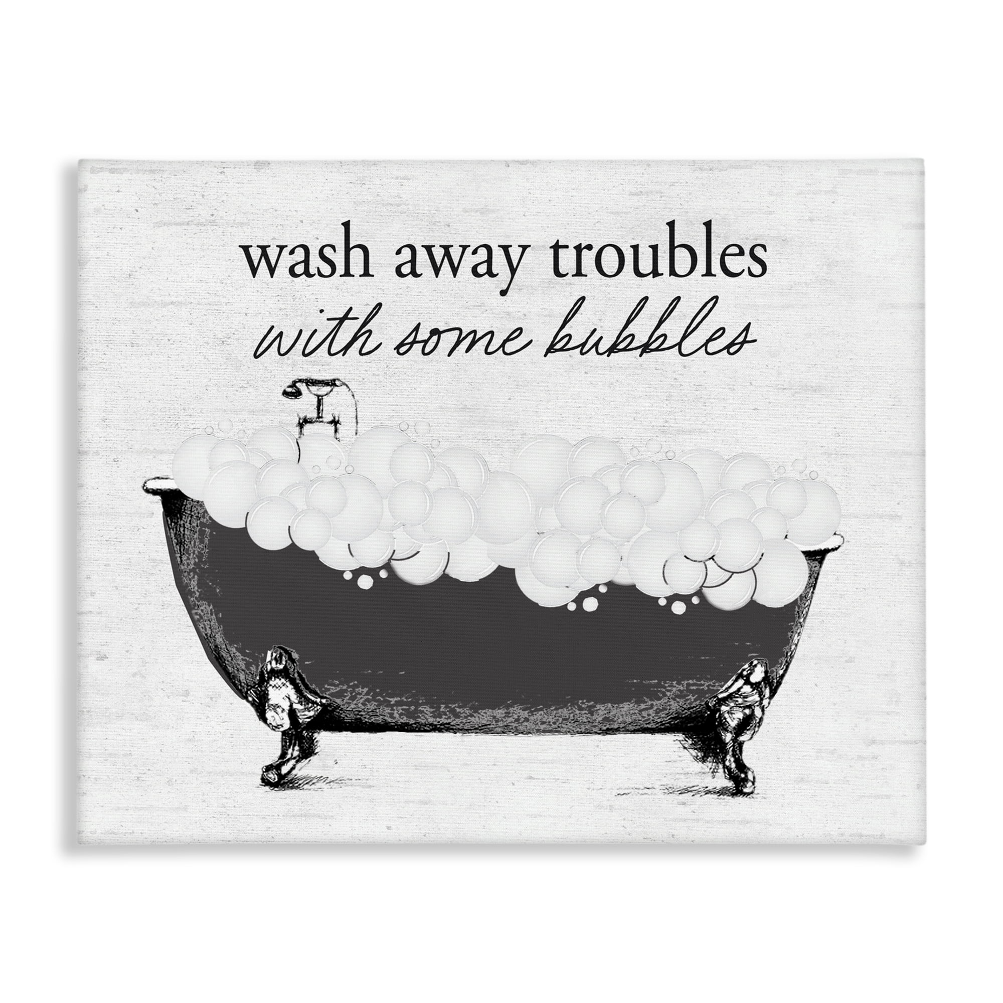 Uplifting Bubble Bath Rhyme Canvas Wall Art, design by Lettered and ...