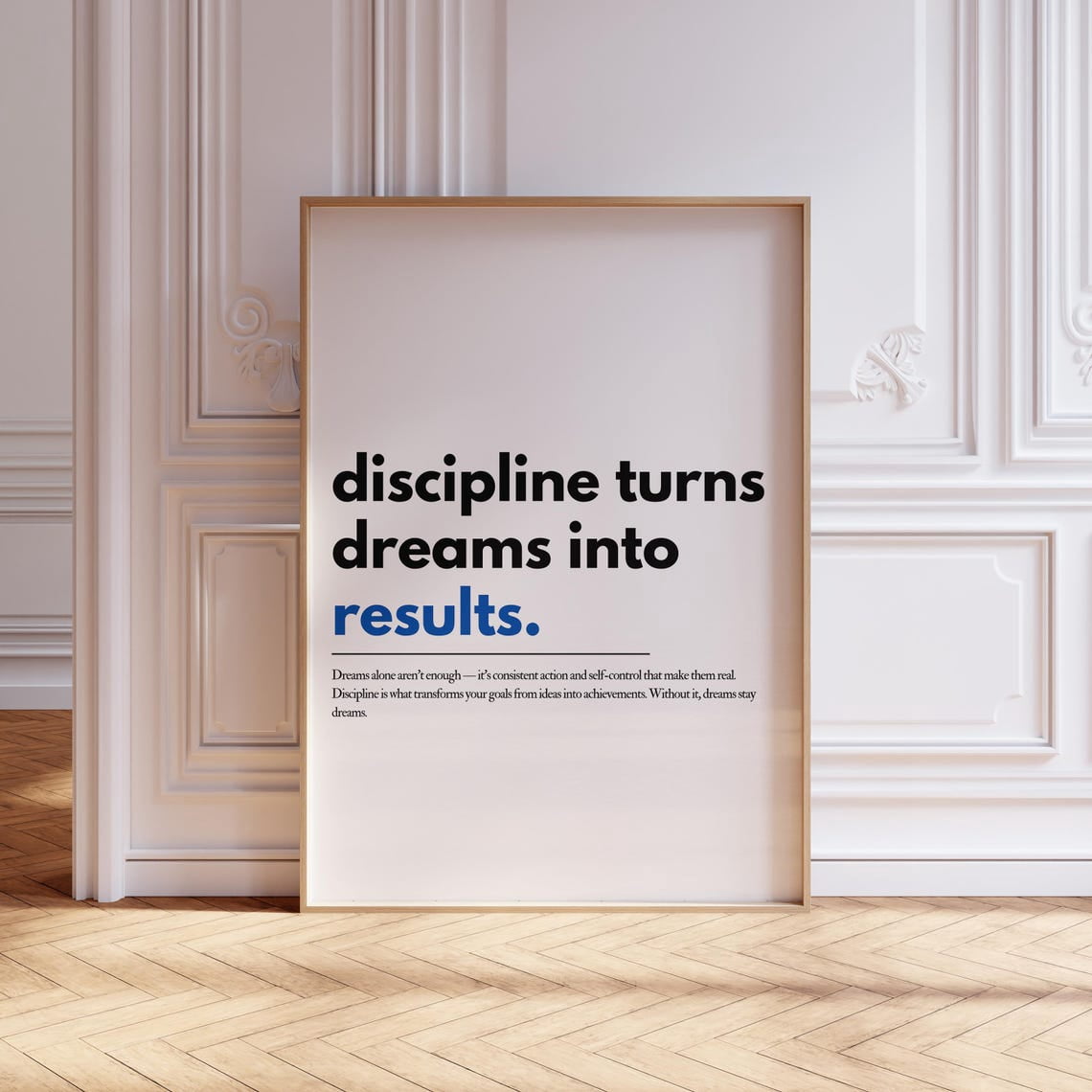 Uplifting Quote Motivational Typography Wall Art, Unframed Canvas Size ...