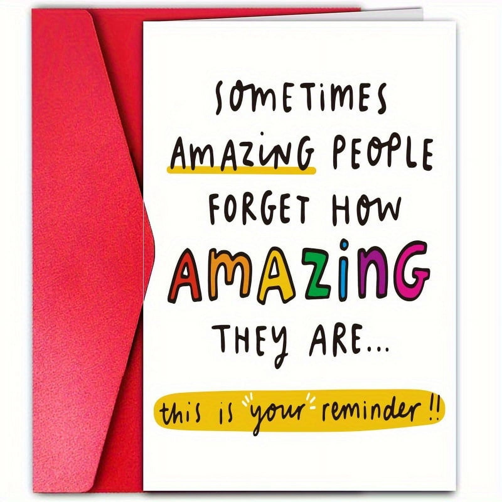Uplifting Reminder Greeting Card - Blank Inside with Red Envelope ...