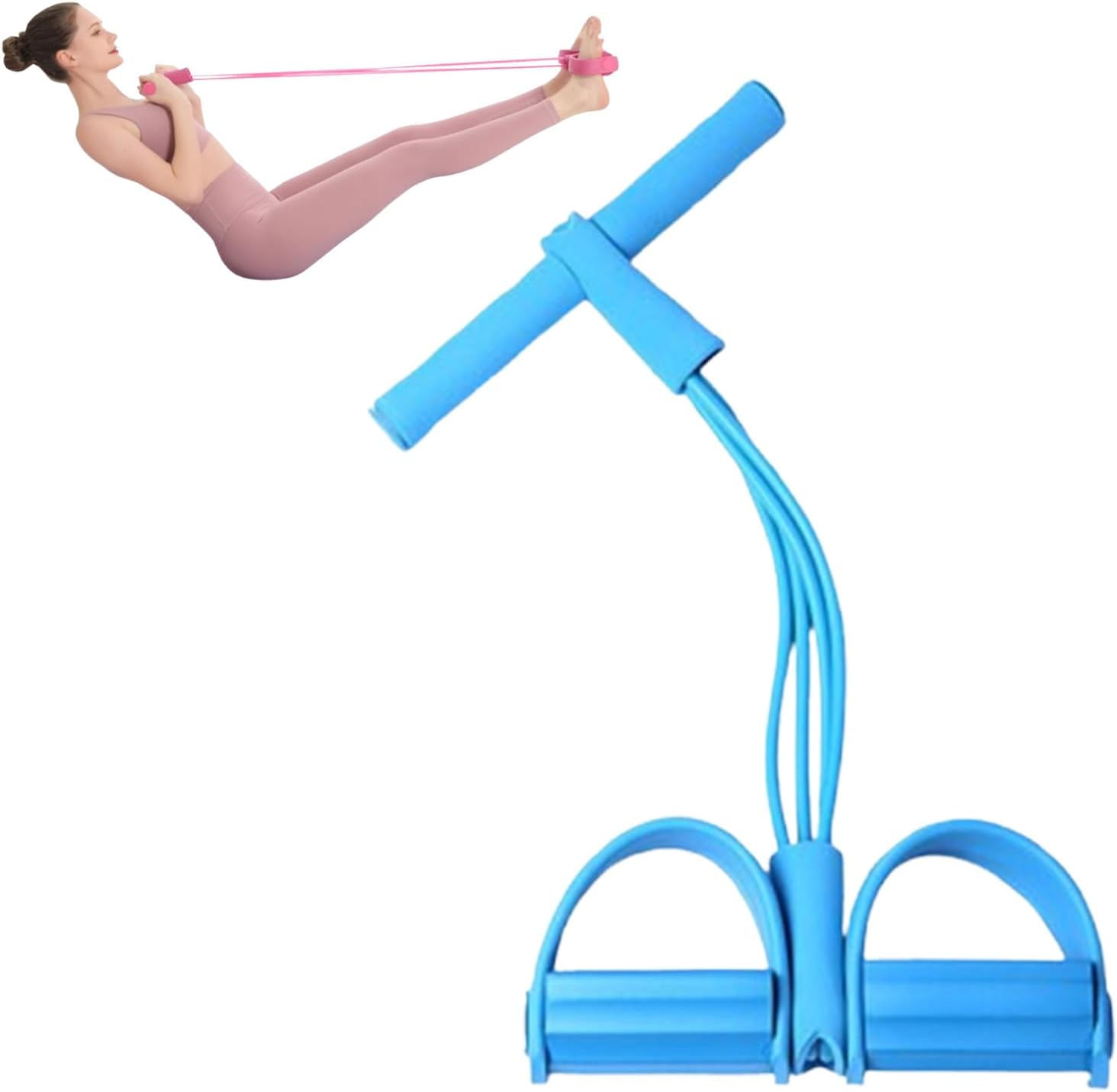 Upliftjoys 21 Fitness Resistance Bands-4 Tube Pedal Ankle Puller ...