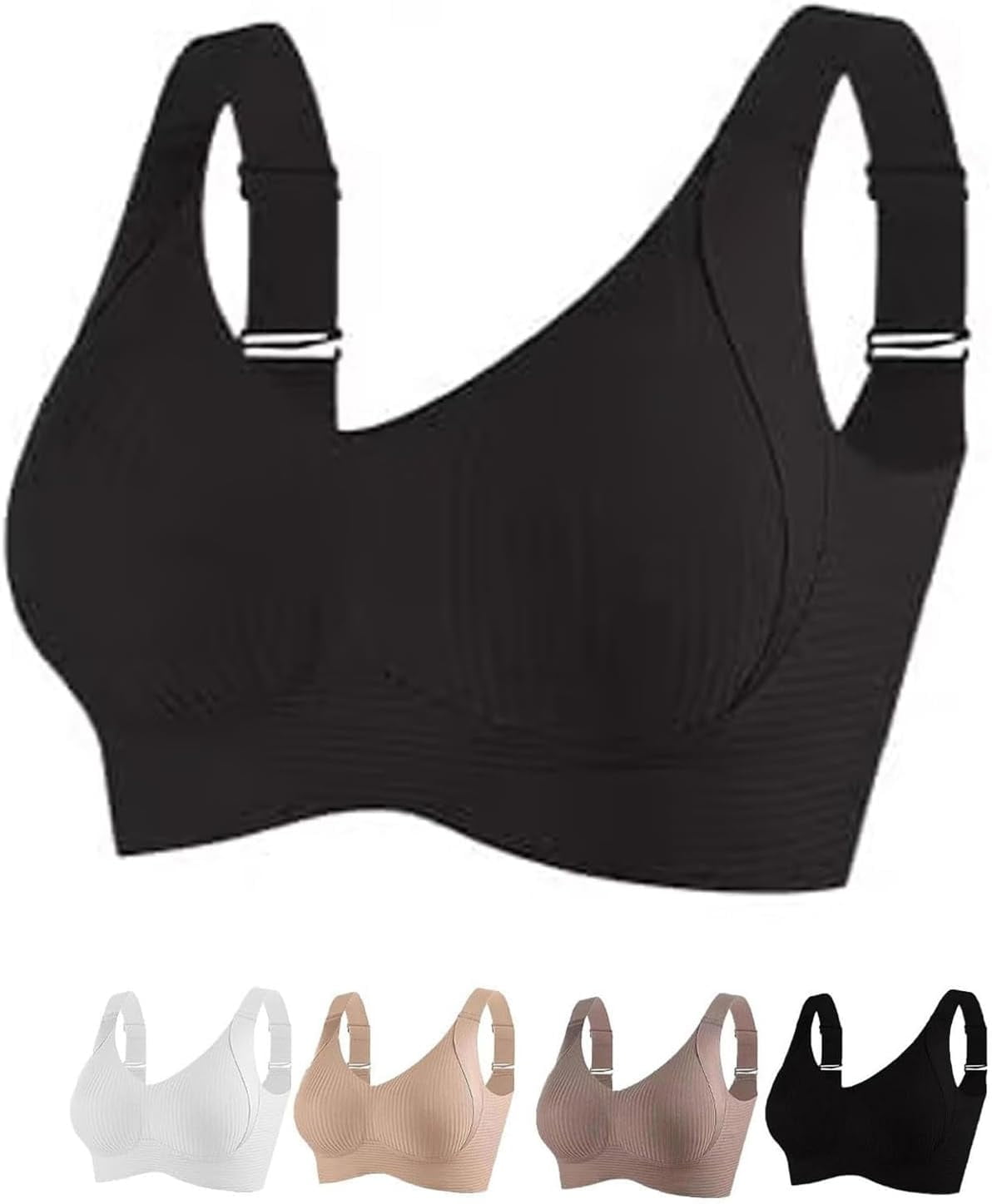 Upliftjoys Bra, Roarrave Bra, Women's Ribbed Push up Adjustable ...